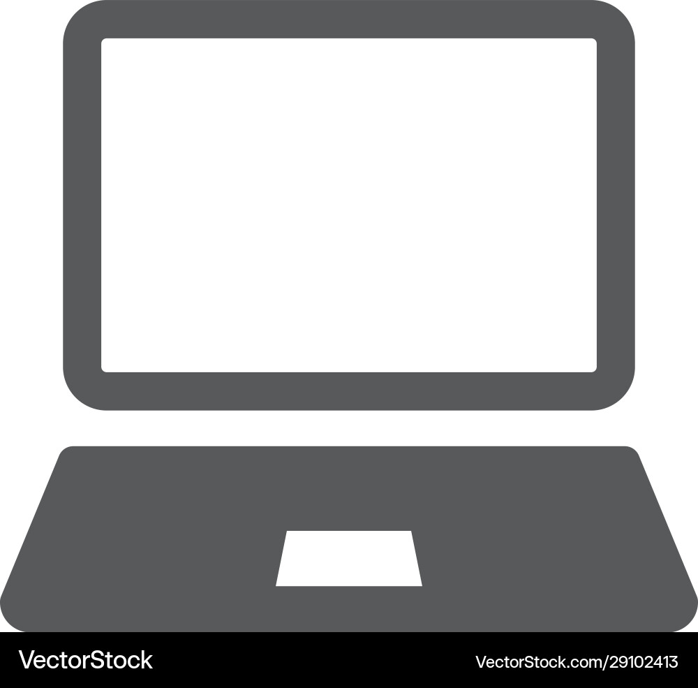Laptop icon in trendy flat style isolated Vector Image