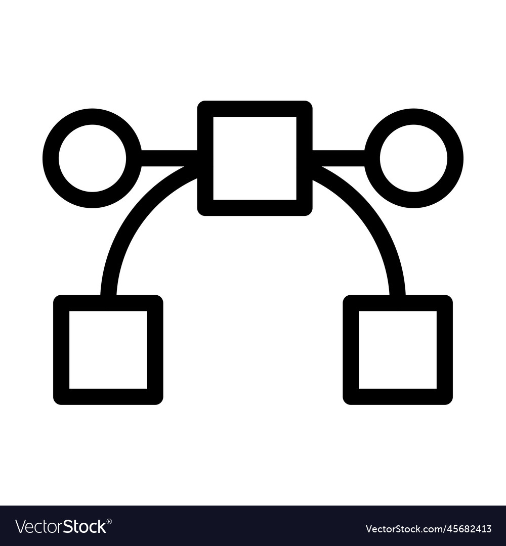 Path thick line icon Royalty Free Vector Image