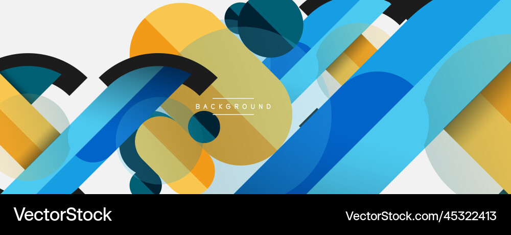 Round geometric shapes lines and circles Vector Image