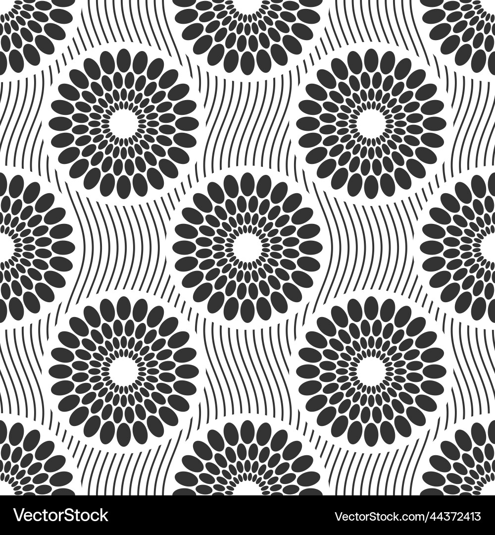 Seamless african fashion pattern with circles Vector Image