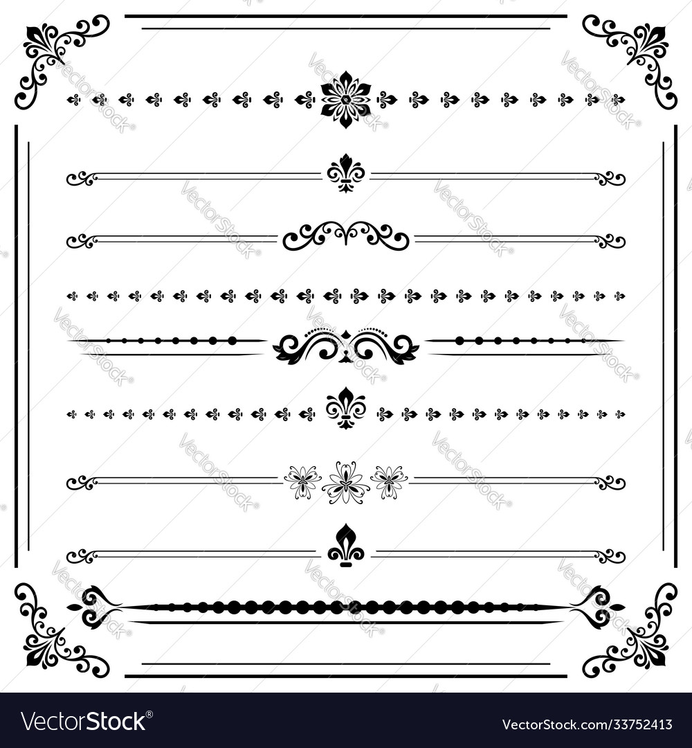 Set horizontal patterns Royalty Free Vector Image