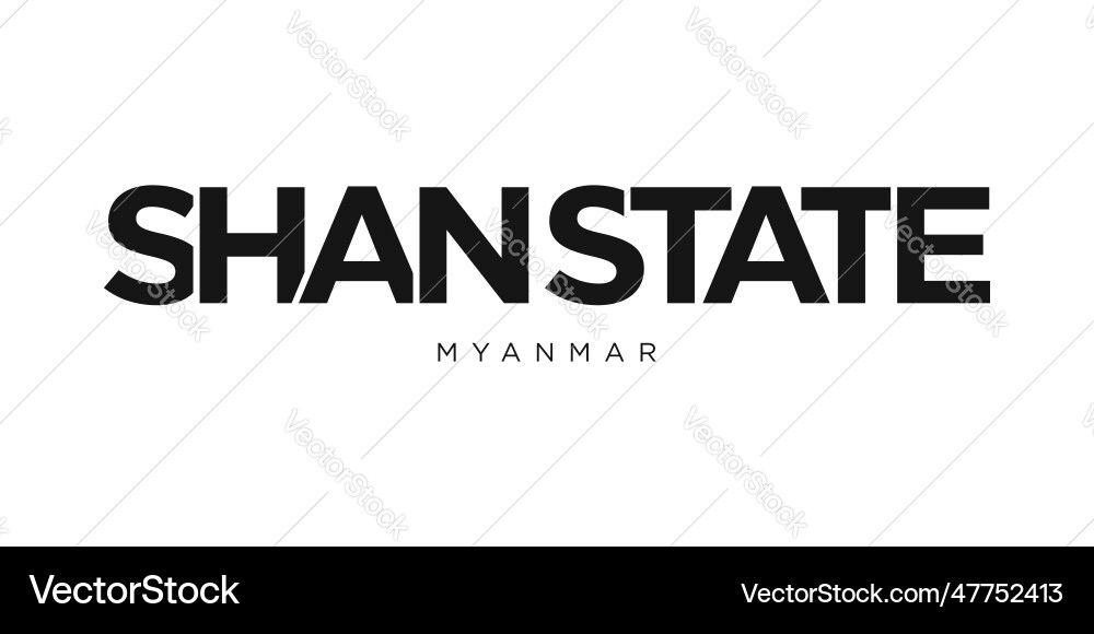 Shan state in the myanmar emblem design Royalty Free Vector