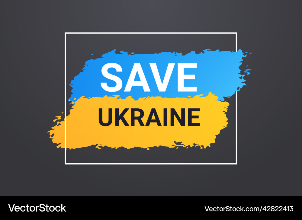 Stand with ukraine template banner pray Royalty Free Vector