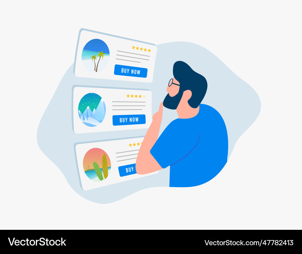 Travel experience - explore online tour booking Vector Image