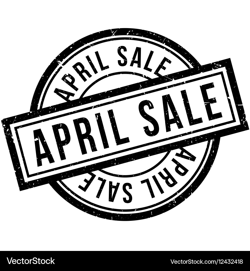 April sale rubber stamp Royalty Free Vector Image