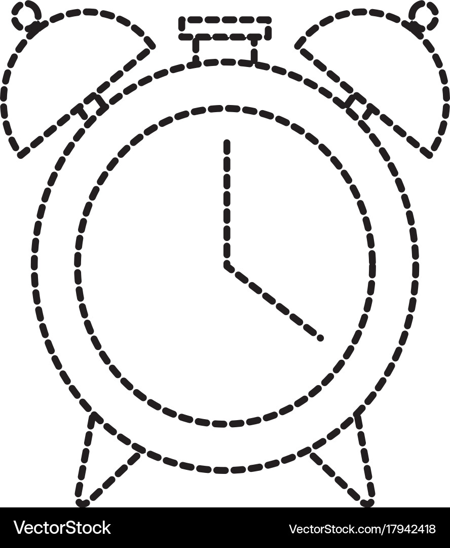 Back to school clock alarm time icon Royalty Free Vector