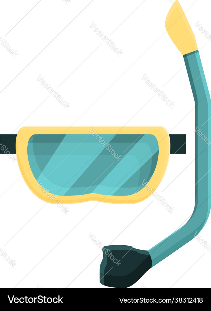 Diving goggles icon cartoon style Royalty Free Vector Image