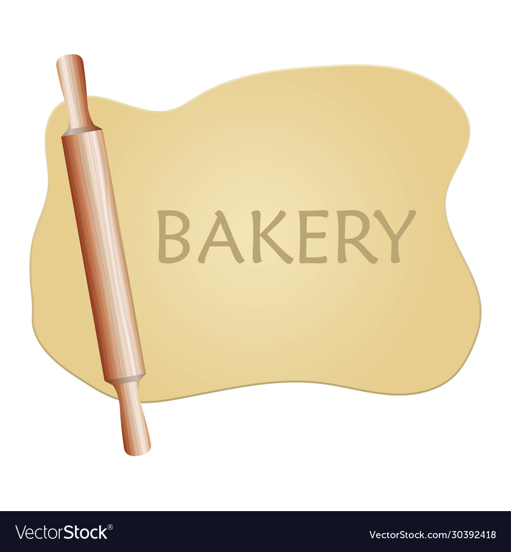 Dough and rolling pin Royalty Free Vector Image
