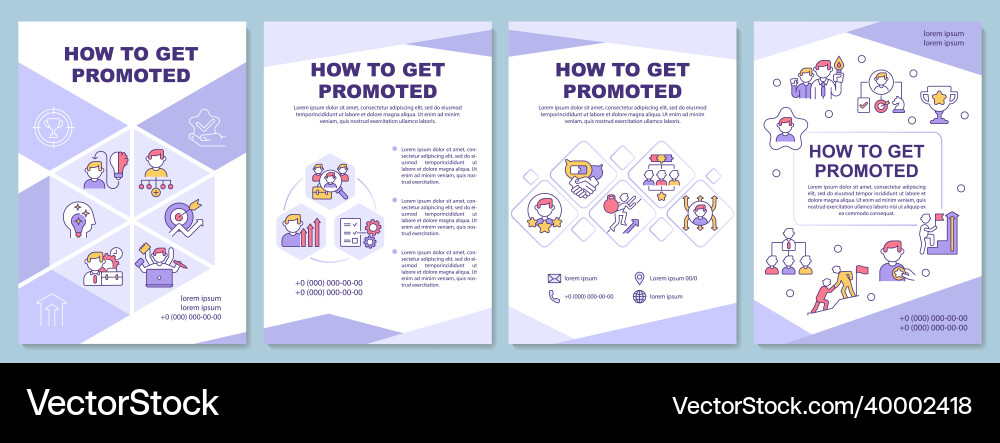 How to get promoted brochure template Royalty Free Vector