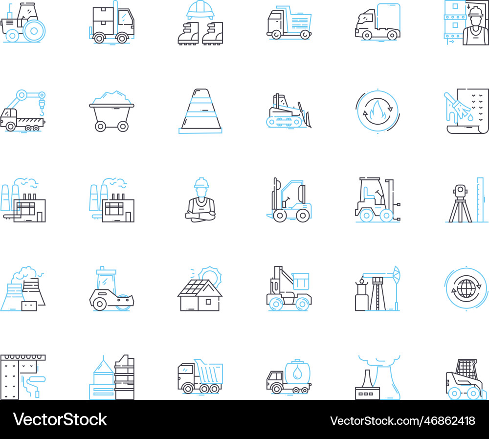 Modern warfare linear icons set warfare combat Vector Image