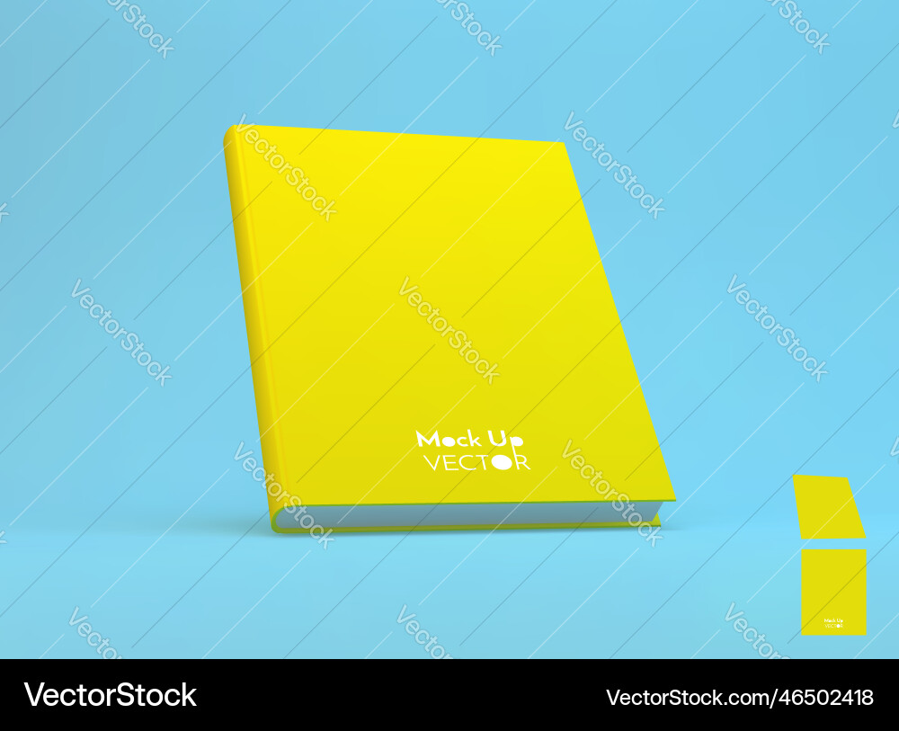 Realistic book mockup cover design template Vector Image