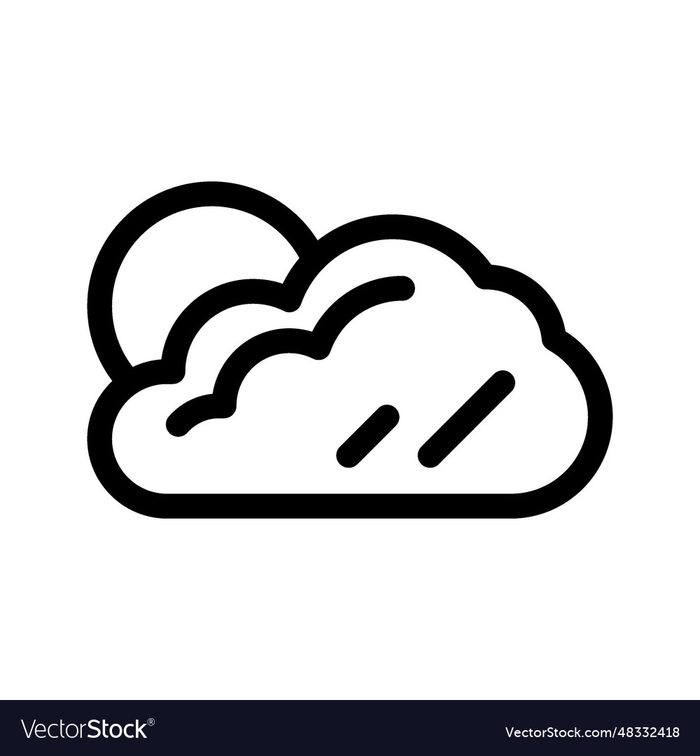 Sun cloud icon Royalty Free Vector Image - VectorStock
