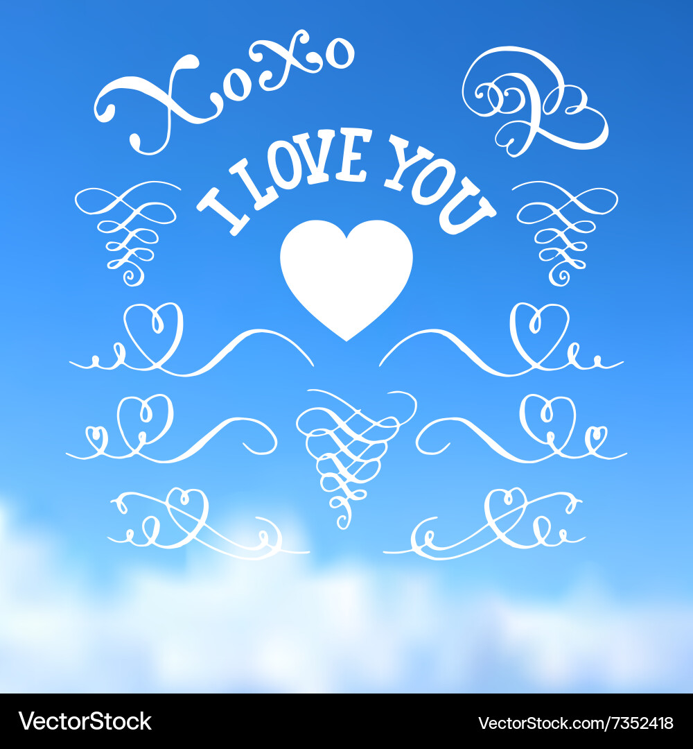 Valentines day calligraphy and lettering Vector Image