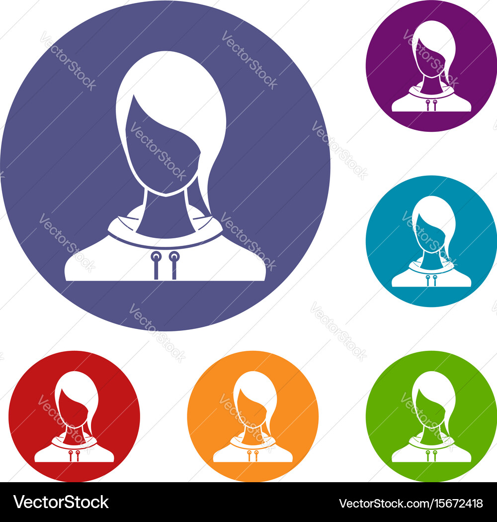 Woman icons set Royalty Free Vector Image - VectorStock