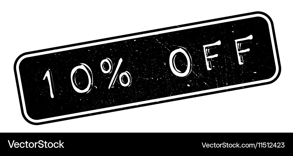 10 percent off rubber stamp Royalty Free Vector Image