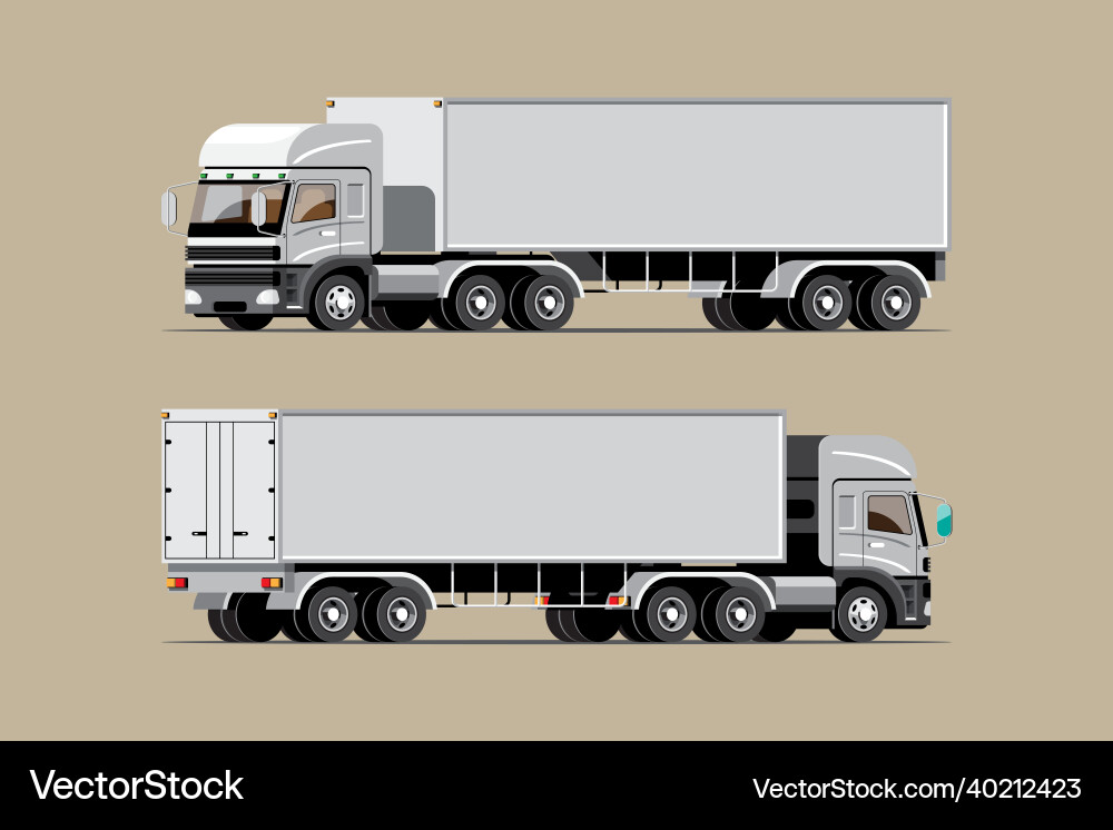 Big isolated vehicle icons set flat various view Vector Image