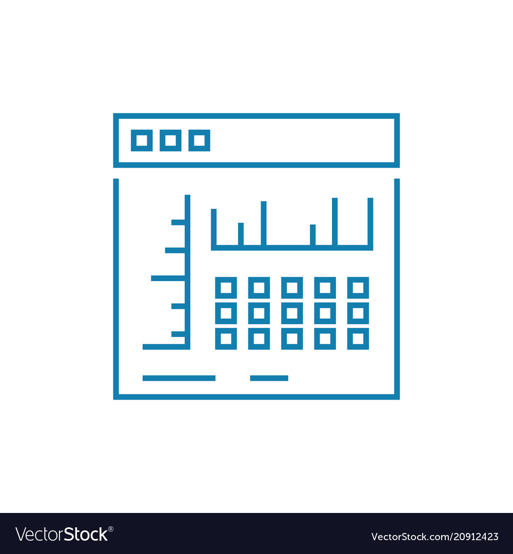 Browser settings linear icon concept Royalty Free Vector