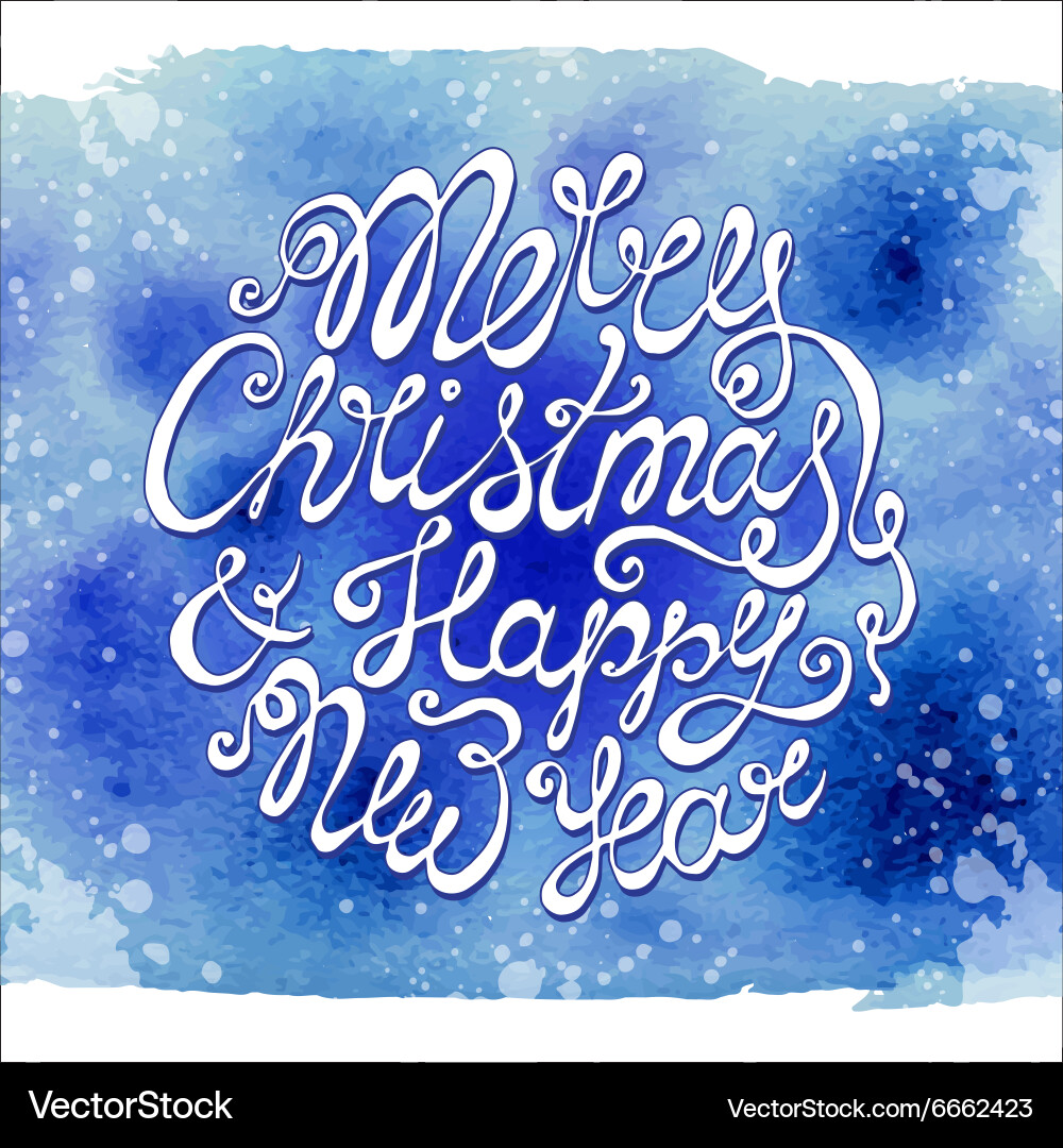 Christmas greeting card with cute hand drawn text Vector Image