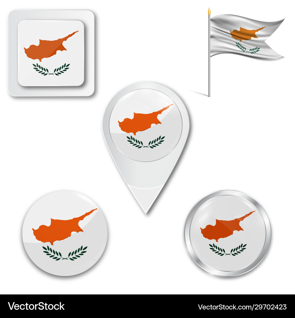 Colors cyprus flag color shape Royalty Free Vector Image