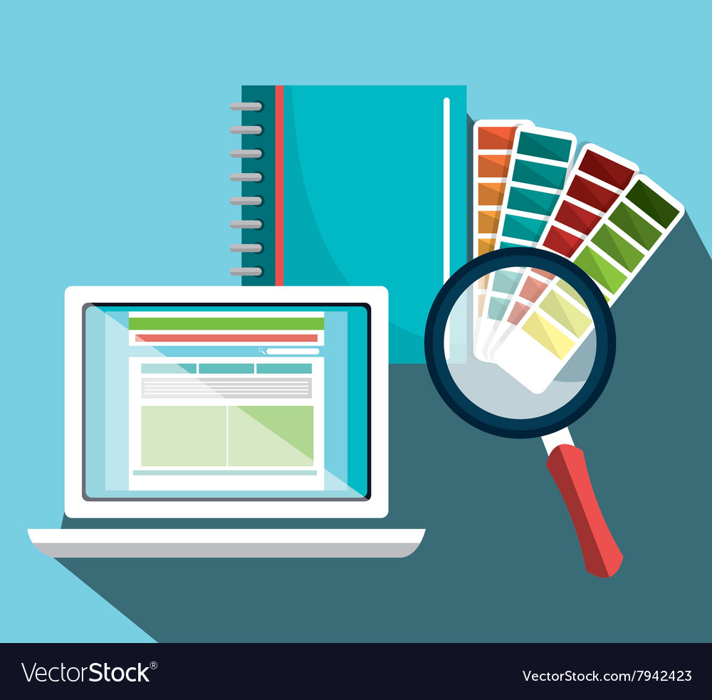 Computer web design Royalty Free Vector Image - VectorStock