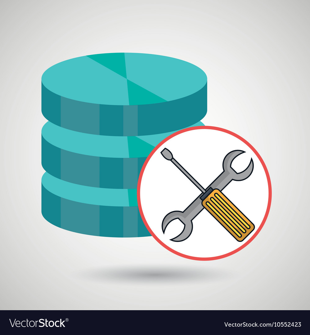 Data base toolkit icon Royalty Free Vector Image
