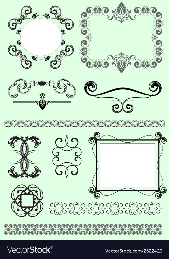 Decorative design elements Royalty Free Vector Image