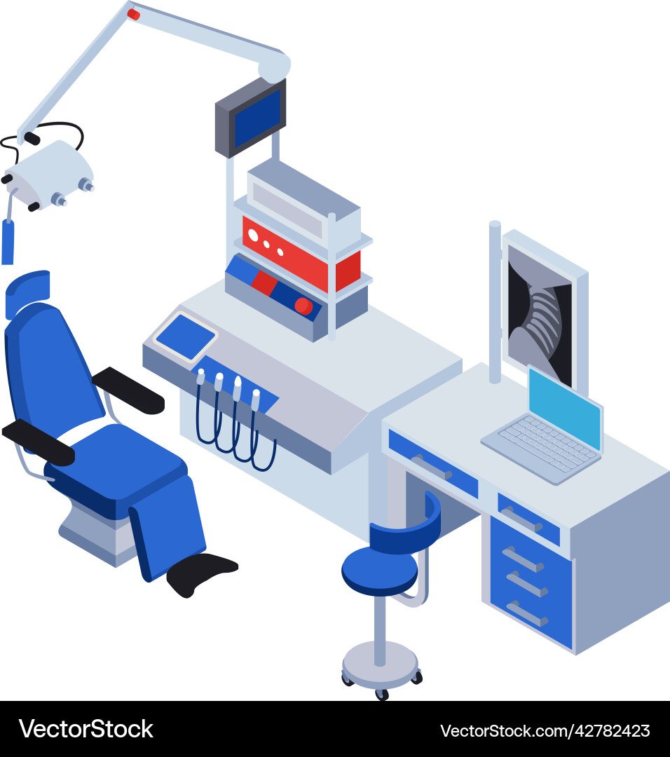 Ent doctor equipment Royalty Free Vector Image