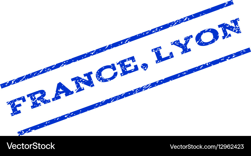 France lyon watermark stamp Royalty Free Vector Image