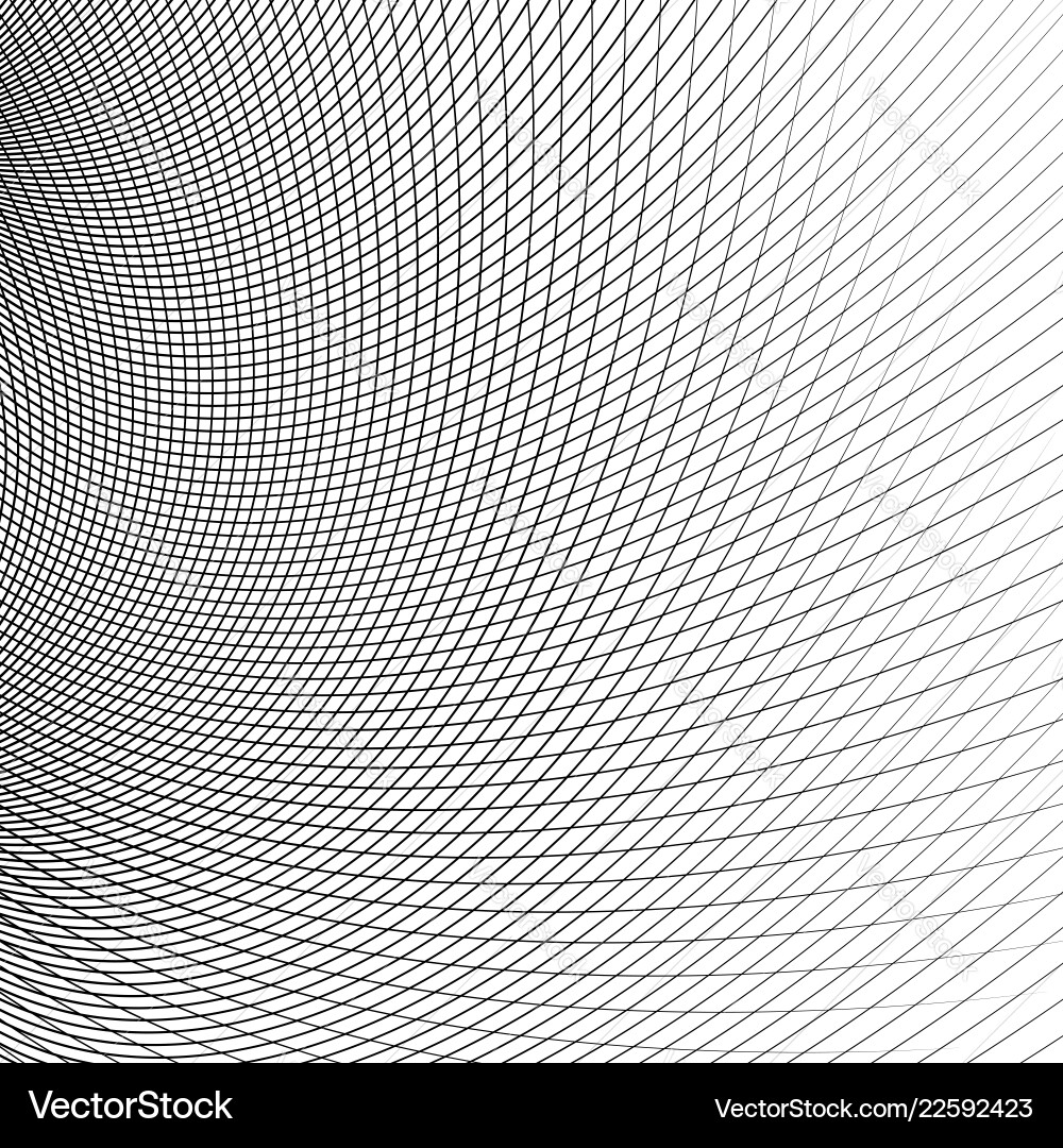Grid - mesh of dynamic curved lines abstract Vector Image
