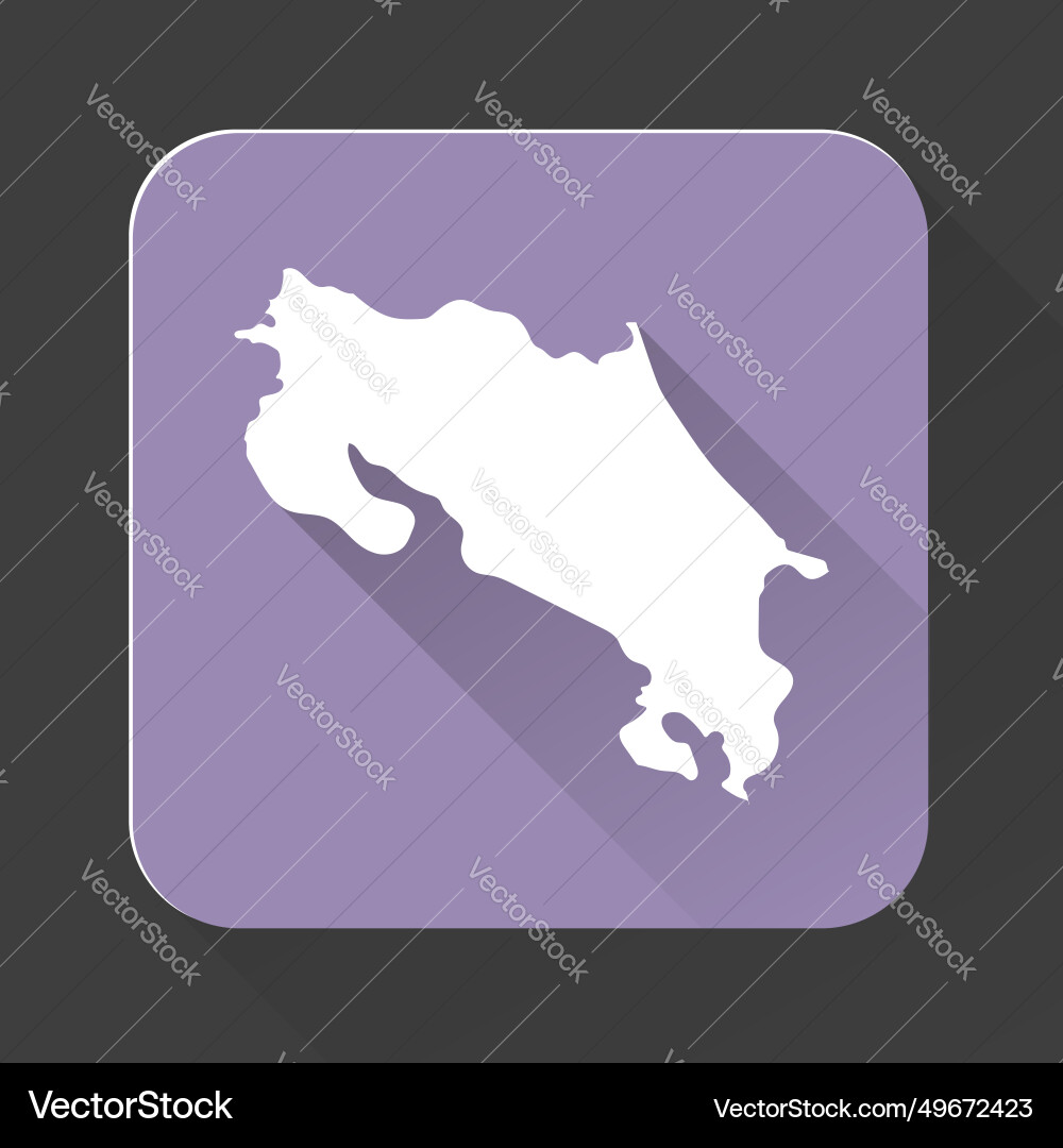 Highly detailed costa rica map with borders Vector Image