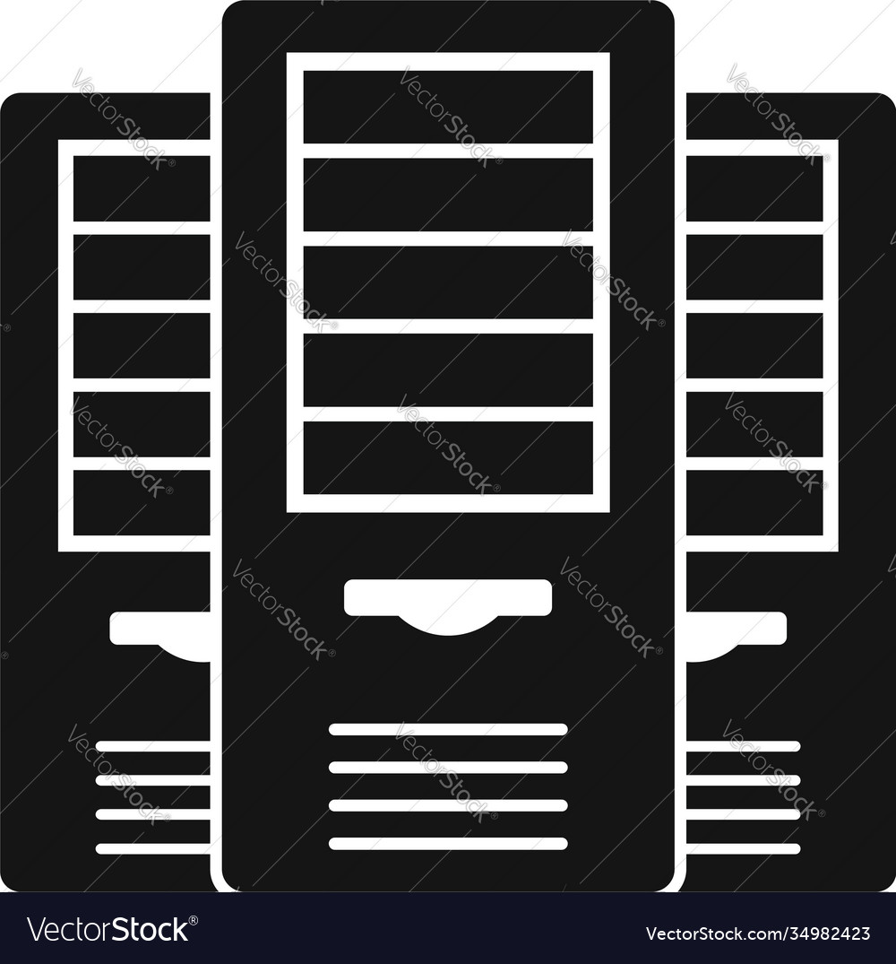 Server computers icon simple style Royalty Free Vector Image