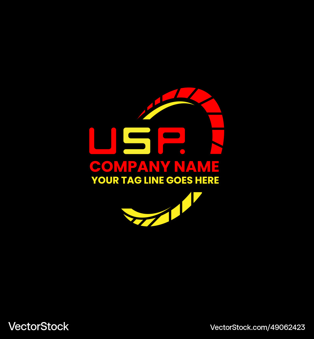 Usp letter logo design simple and modern Vector Image