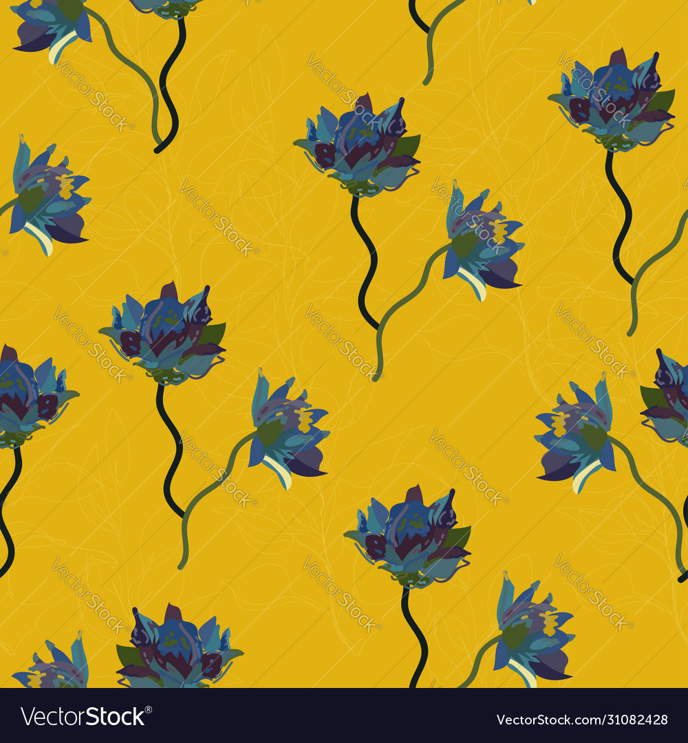Abstract pattern leaves and flowers Royalty Free Vector