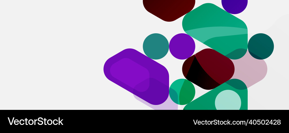 Abstract round geometric shapes and circles Vector Image