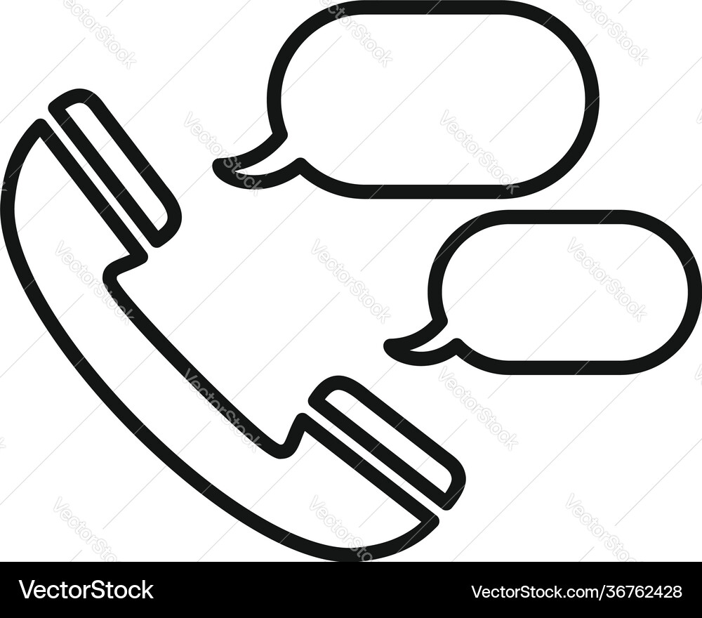 Call travel agent icon outline style Royalty Free Vector