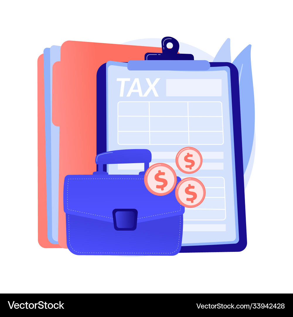 Corporate tax abstract concept Royalty Free Vector Image