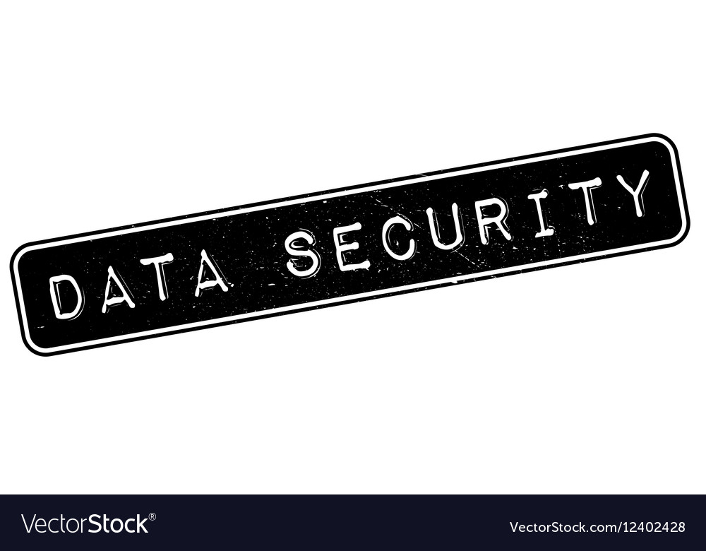 Data security rubber stamp Royalty Free Vector Image