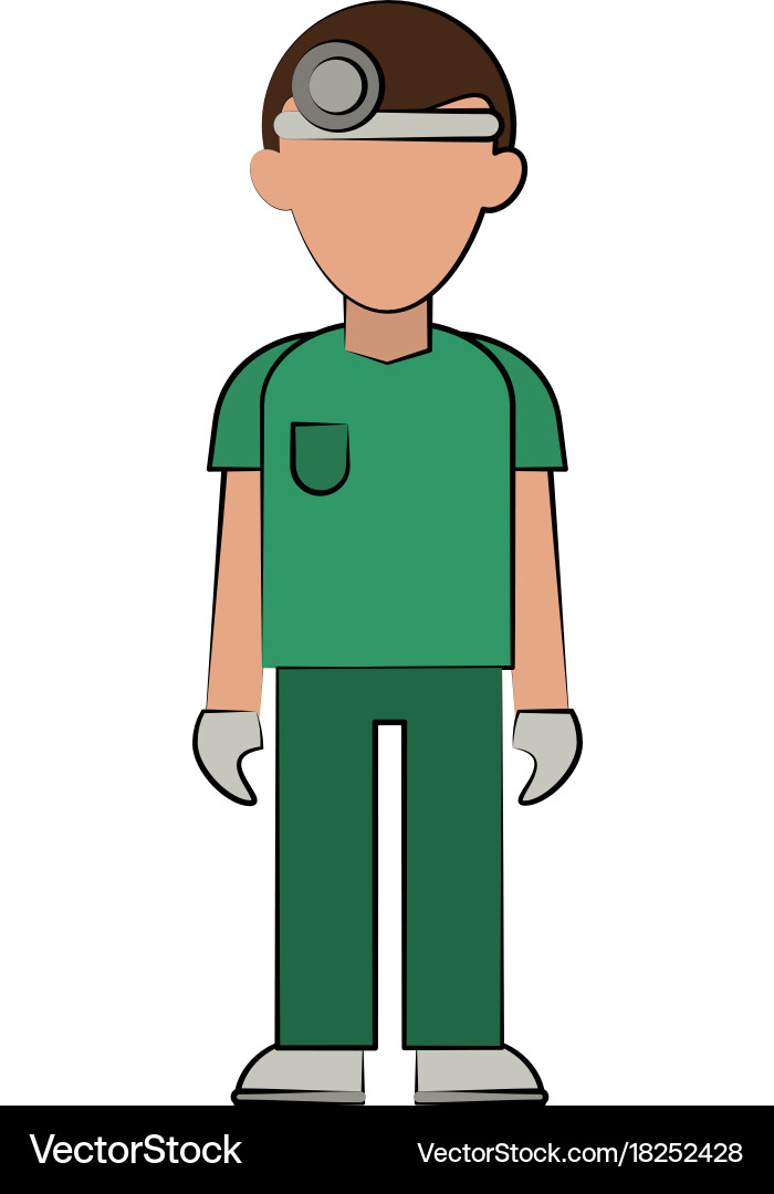 Doctor avatar full body icon image Royalty Free Vector Image