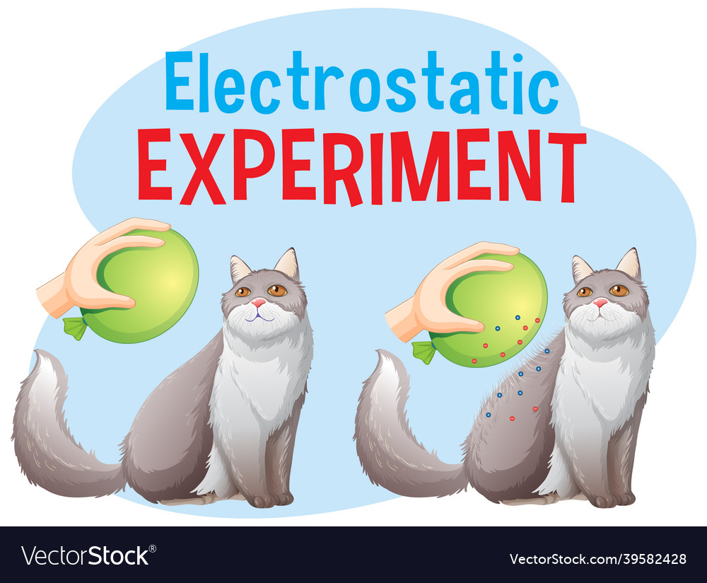 Electrostatic science experiment poster Royalty Free Vector
