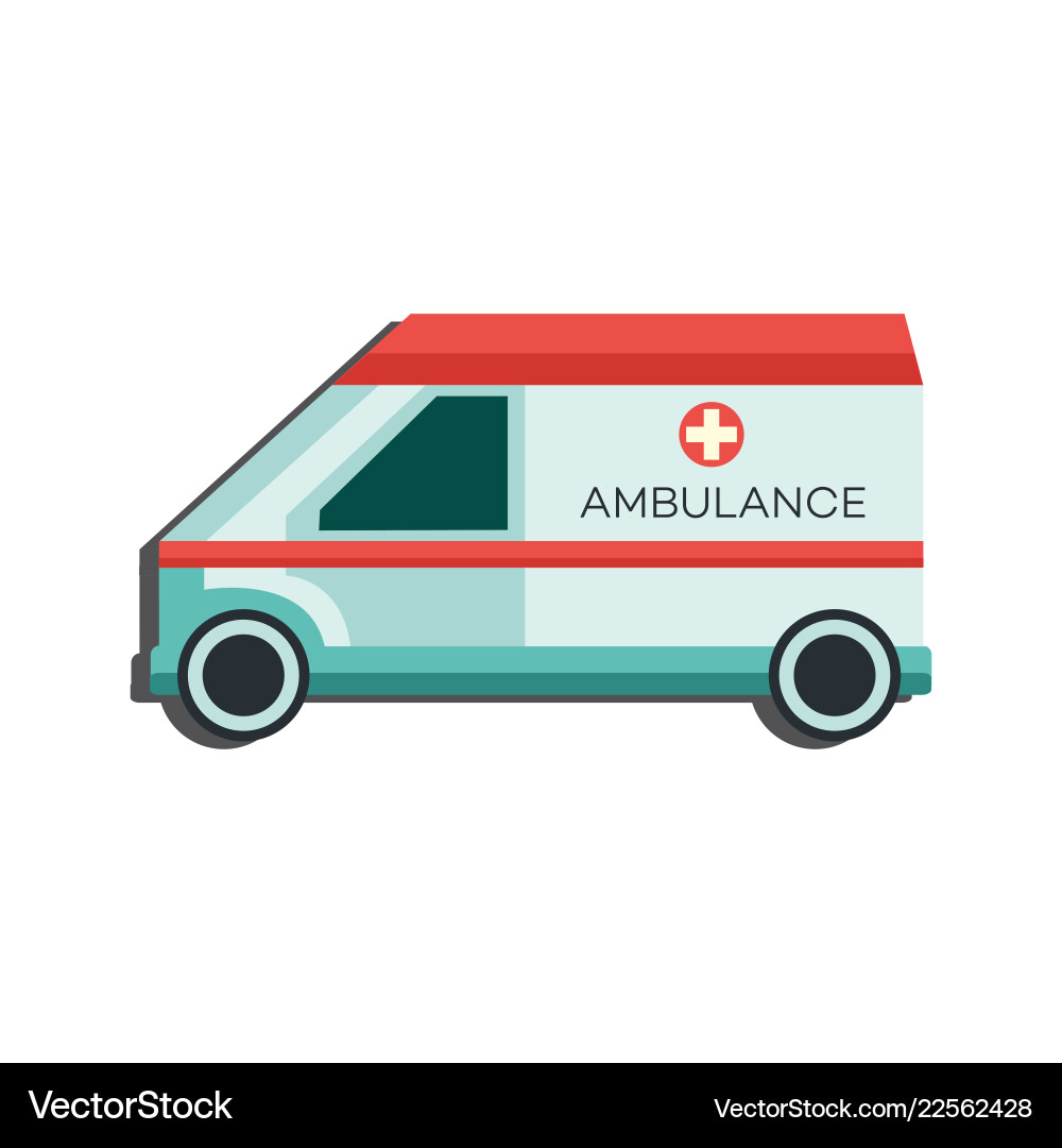 Medical emergency car icon - side view Royalty Free Vector
