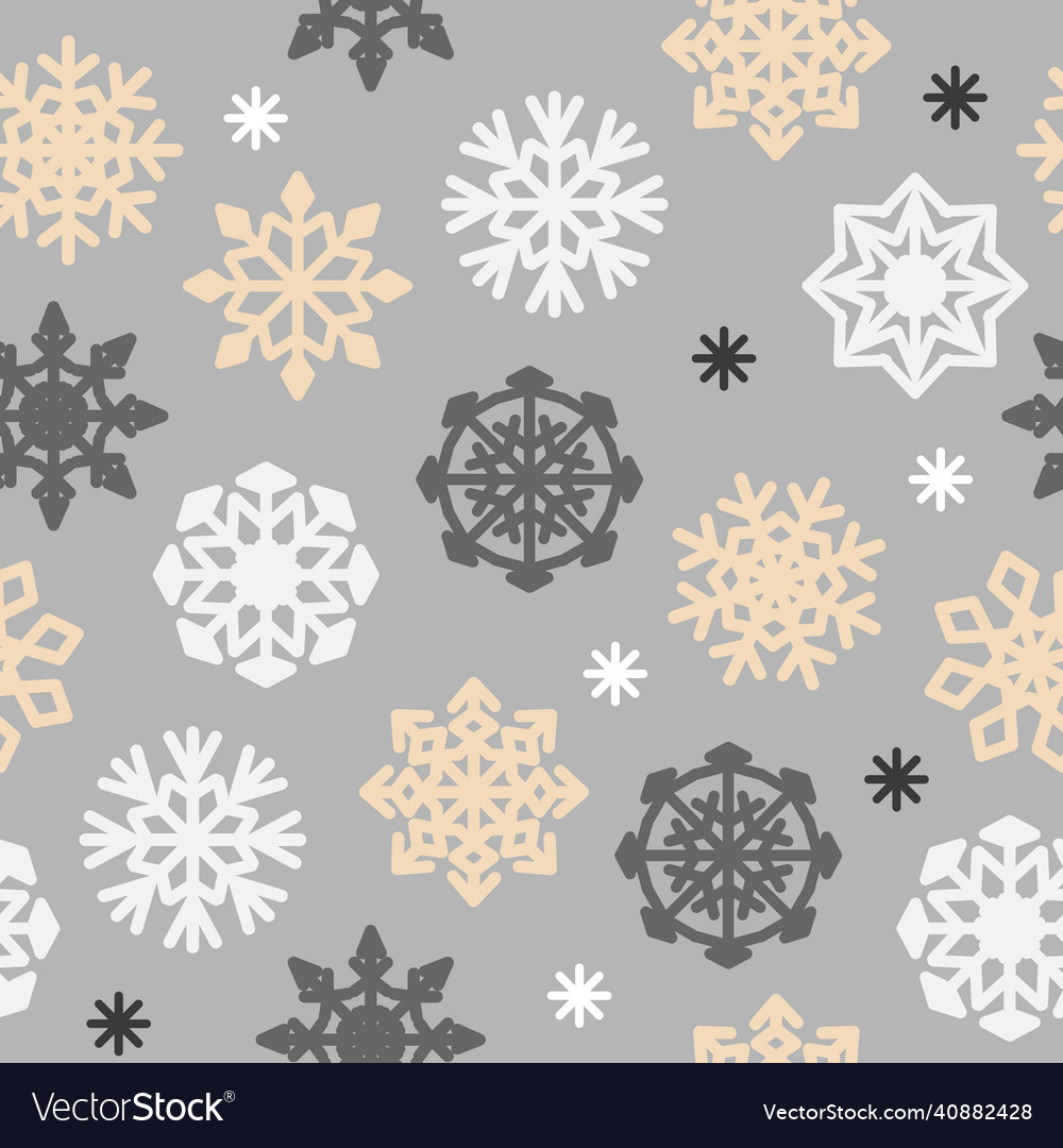Pattern white and coral snowflakes Royalty Free Vector Image