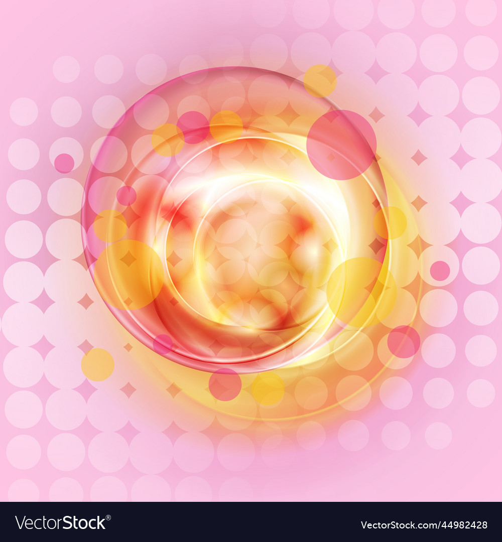 Pink orange abstract glowing circles Royalty Free Vector