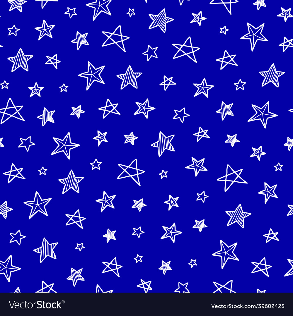 Seamless pattern with stars Royalty Free Vector Image