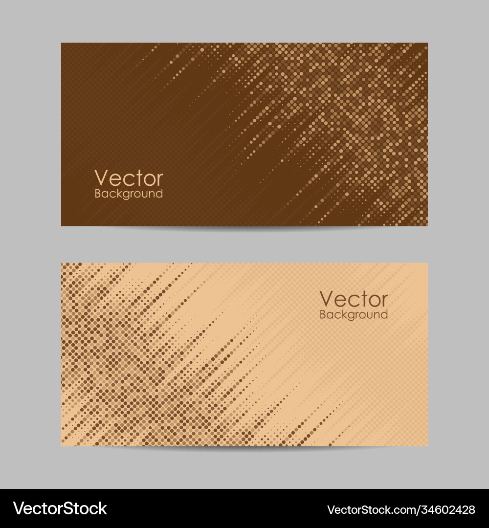 Set banners with dots Royalty Free Vector Image
