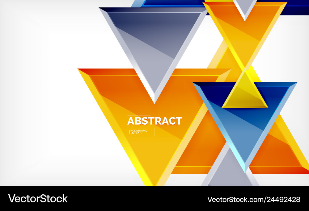 Tech futuristic geometric 3d shapes minimal Vector Image