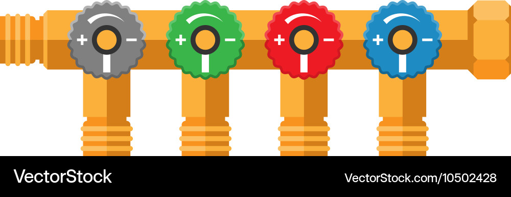 Water pipes icons isolated Royalty Free Vector Image
