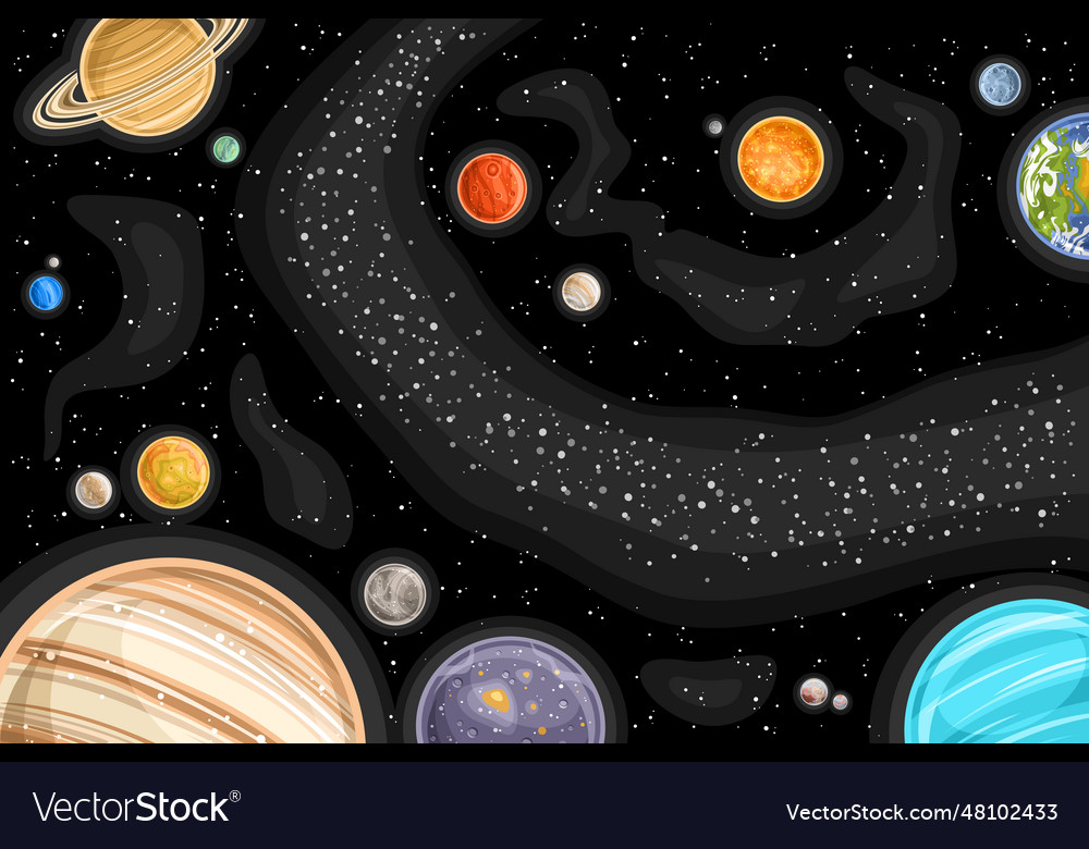 Fantasy space chart Royalty Free Vector Image - VectorStock