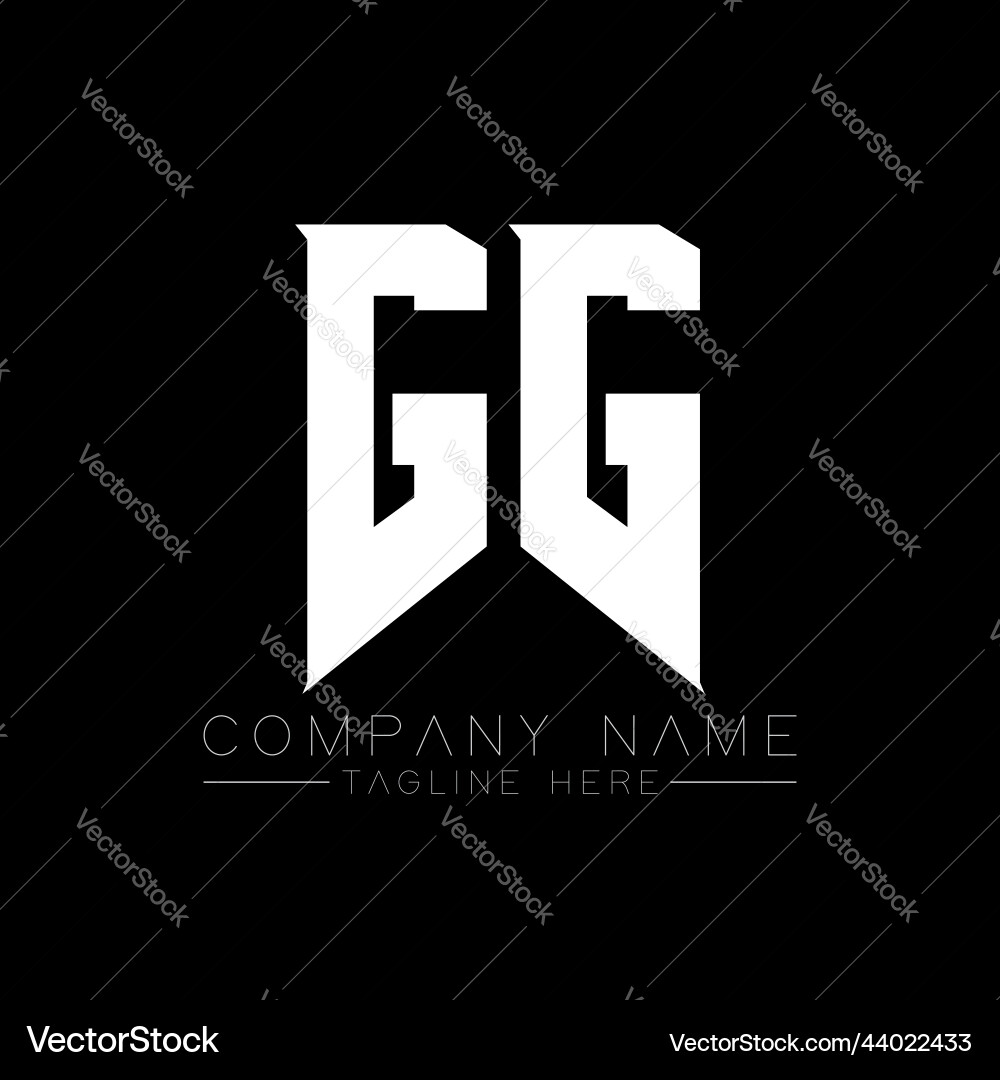 Gg letter logo design initial letters gamings Vector Image