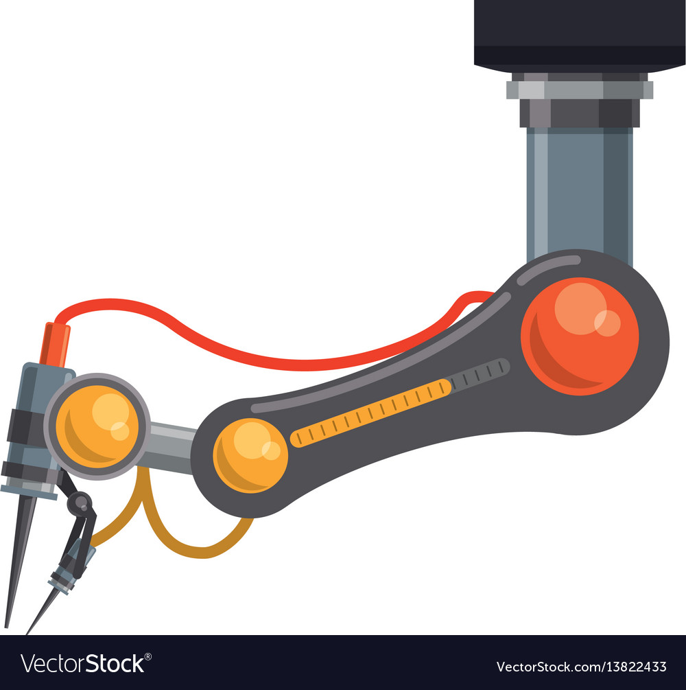 Robotic arm technology Royalty Free Vector Image