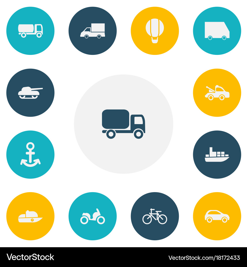 Set of 13 editable shipment icons includes Vector Image